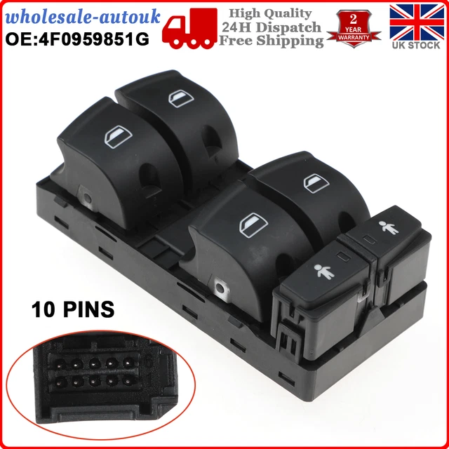FOR AUDI A6 C6 Q7 2004-2011 Driver Side Front Electric Window Switch ...