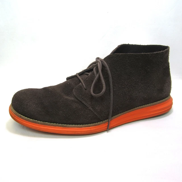 COLE HAAN MEN 11 M Lunargrand Brown Suede Orange Chukka Desert Boot £20 ...