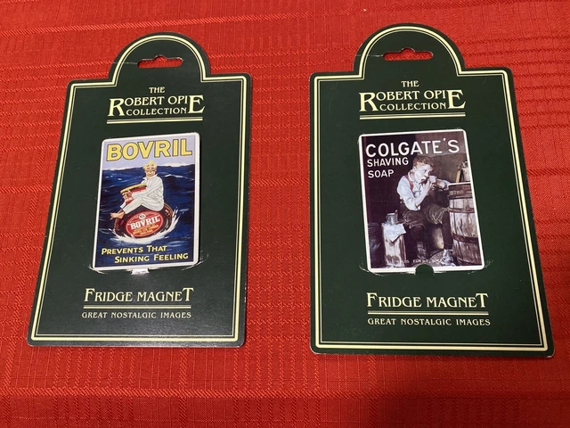 ROBERT OPIE FRIDGE Magnets X 2 BOVRIL and COLGATE SHAVING SOAP $12.00 ...