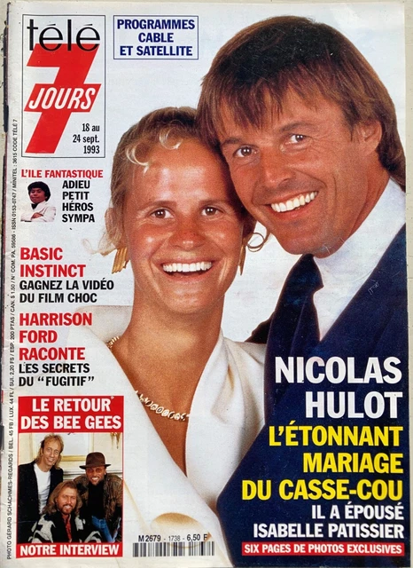 TÉLÉ 7 JOURS 1738 NICOLAS HULOT ISABELLE PATISSIER HARRISON FORD BEE ...
