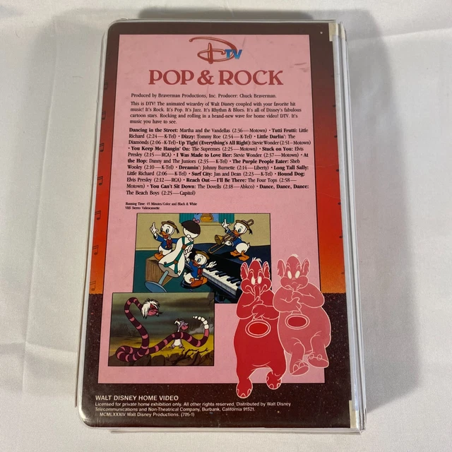 DISNEY'S DTV POP and Rock VHS Video 1984 - Rare In Original Case ...