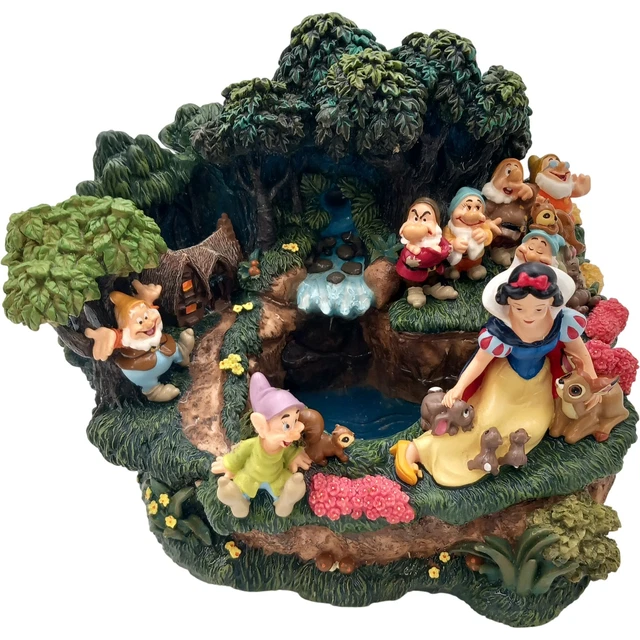 DISNEY SNOW WHITE and Seven Dwarfs Water Fountain £25.00 - PicClick UK
