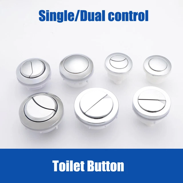 TOILET BUTTON FLUSH Dual/Single Flush Control Cistern Water Saving ...