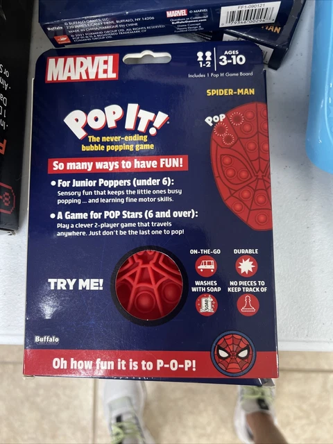 DISNEY POP IT Fidget Sensory Spider-man Original Popping Game MOTOR ...