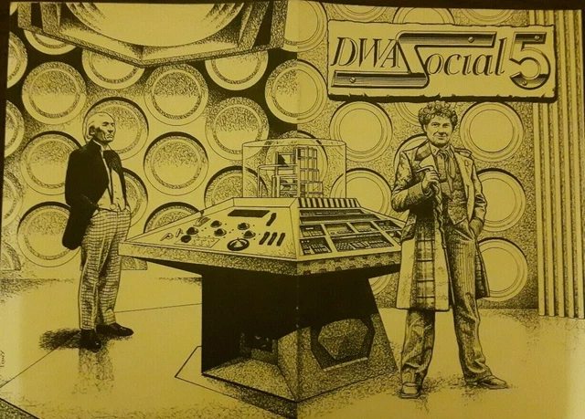 DOCTOR WHO CONVENTION Programme DWASocial 5 fold out cover only A3 Tony ...