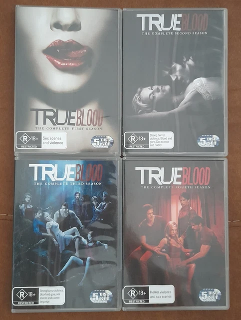 TRUE BLOOD SEASON 1-4 TV Series On DVD PAL Region 4 Good Condition $19. ...