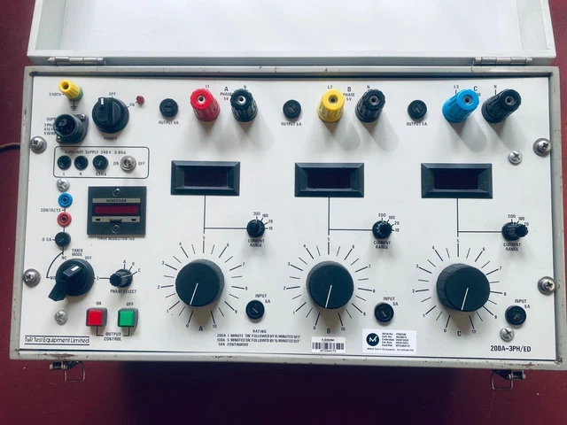 T&R TEST EQUIPMENT 200A 3 phase Mk1 Secondary injection test set $2,000 ...