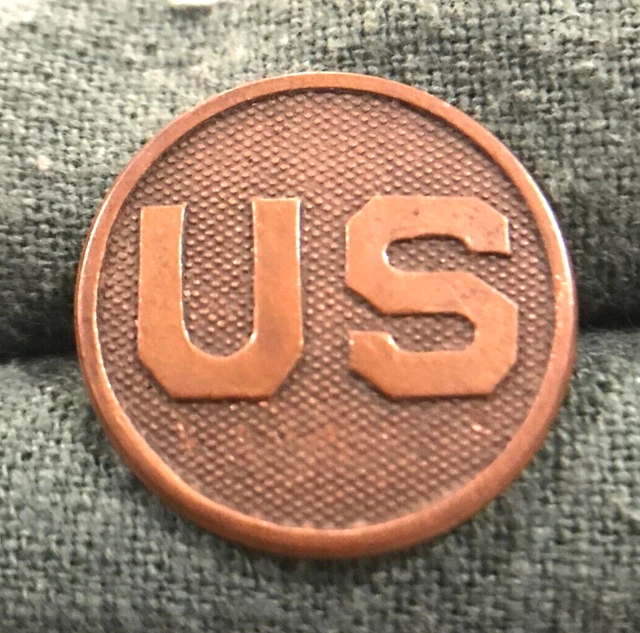 WW1 US ARMY Enlisted US Uniform Collar Disk AEF Screwback Bronze £27.90 ...