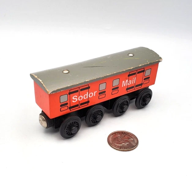 THOMAS & FRIENDS Wooden Railway Train Tank Engine - Sodor Long Mail Car ...