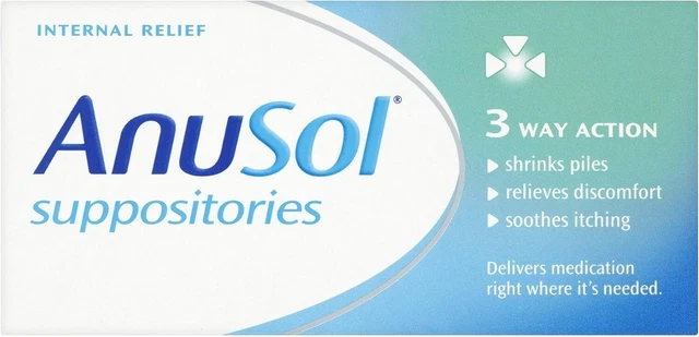 ANUSOL HAEMORRHOIDS (PILES) Treatment Suppositories, 12 Units £4.99 ...