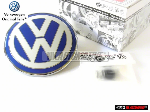VW NEW BEETLE Rear Boot Twisting Badge Chrome Blue Swivel Version £74. ...