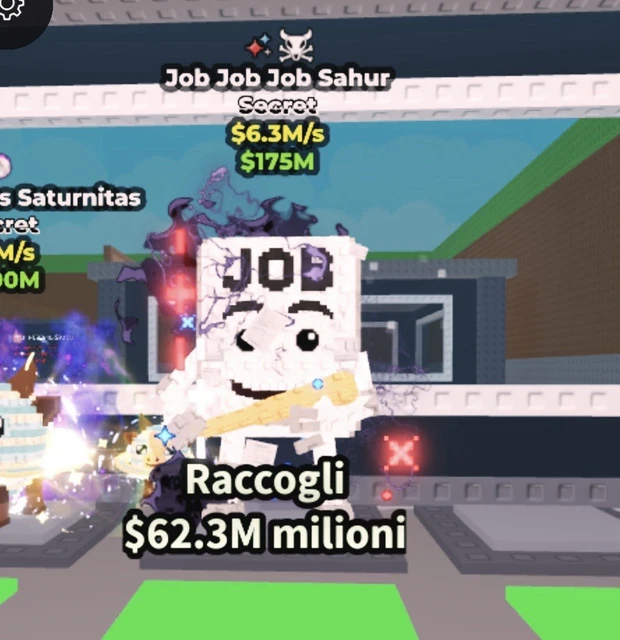 🧠 💥 STEAL a brainrot| Job Job Job Sahur 6.3M/S EUR 5,49 - PicClick IT