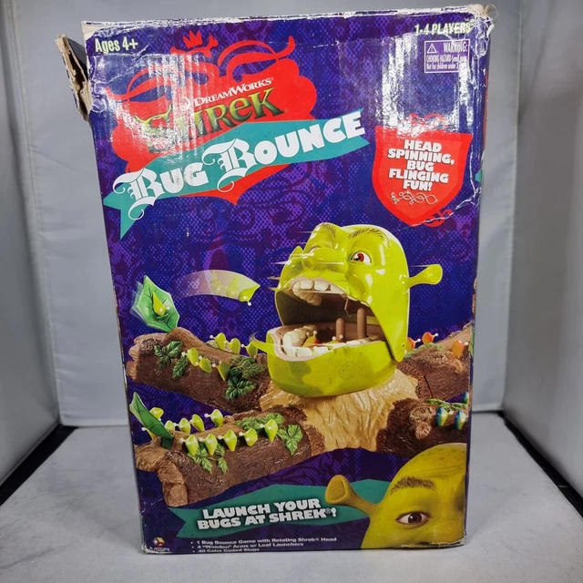 2006 MGA DREAMWORKS Shrek - Bug Bounce - Bug Flinging Board Game Box £4 ...