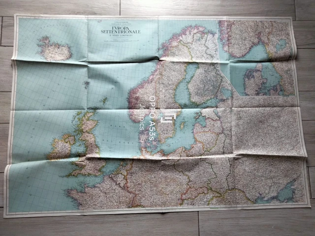 1940 ENORME MAPPA Europa Settentrionale Nord Vintage Epoca EUR 15,00 ...