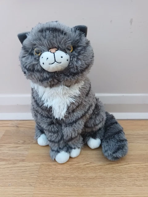 MOG THE CAT Soft Toy Plush Grey Tabby 30cm Tall Sainsburys Christmas ...