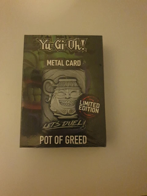 YU-GI-OH METAL CARD pot of greed limited edition £10.00 - PicClick UK