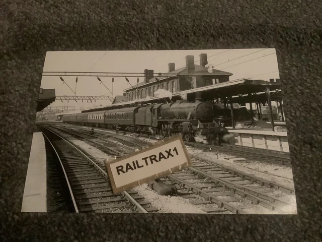 RAILWAY STEAM PHOTOGRAPH - 45310 At Stockport Edgeley Station & Signal ...