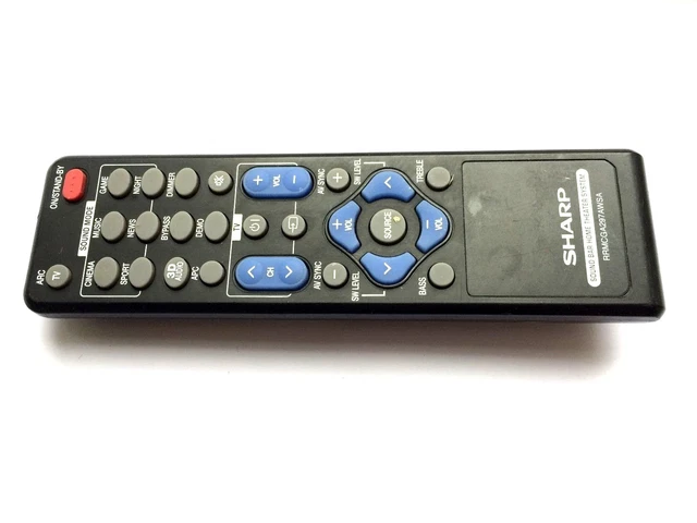 SHARP RRMCGA297AWSA SOUND Bar Home Theatre System Remote Ht-Sb40 Ht ...