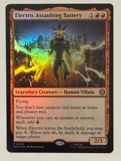 ELECTRO, ASSAULTING BATTERY Foil - Marvel's Spider-Man MTG £9.00 ...