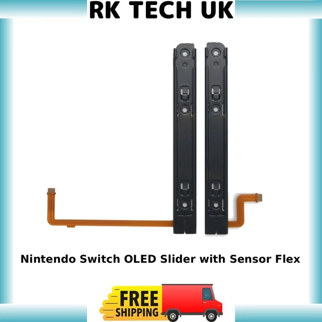 NINTENDO SWITCH OLED Console Slider Rail L & R with Sensor Flex Cable ...