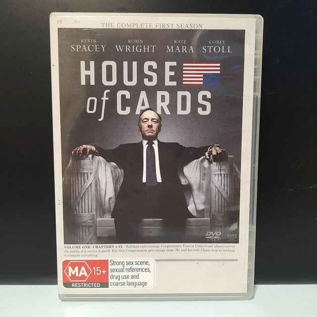 HOUSE OF CARDS Season 1 (DVD, 2013) Rated MA 15+ PAL Region 2, 4 Good ...