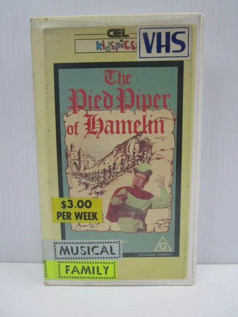 THE PIED PIPER of Hamelin, VHS CEL Tape, Musical, Ex Rental, Vintage ...