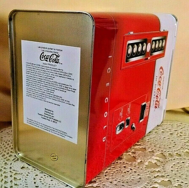 COKE TIN HINGED Lid Vending Machine Houston Harvest 1997 Coca Cola ...
