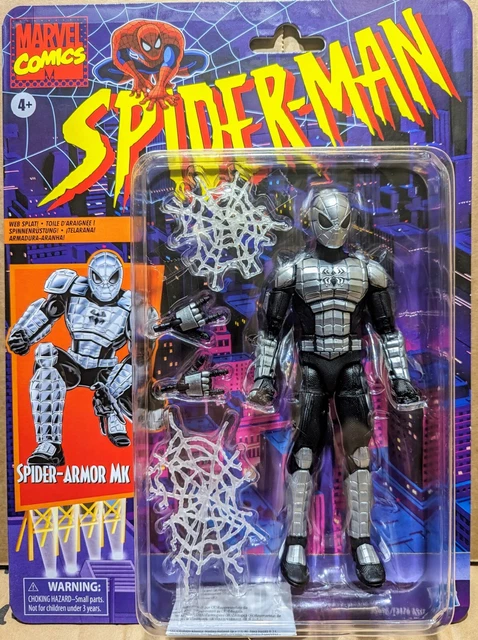MARVEL LEGENDS SERIES Spider-Man Spider-Armor MK I Retro Action Figure ...