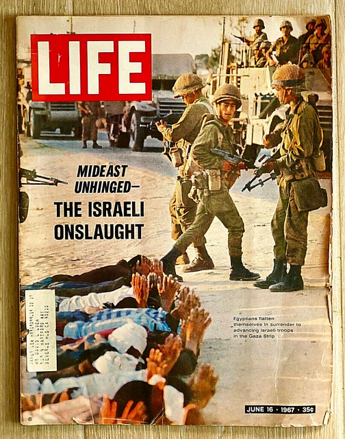 LIFE MAGAZINE JUNE 16,1967 MIDEAST UNHINGED ISRAEL ONSLOUGHT Orig Label ...