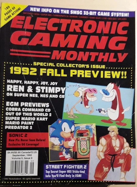 EGM ELECTRONIC GAMING Monthly magazine. 8 Issues - 1992 To 1993 £40.00 ...