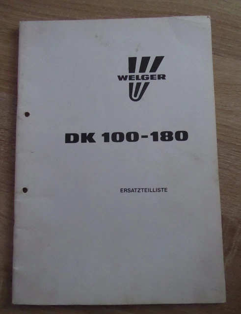 WELGER KIPPER DK100 + DK120 + DK180 Ersatzteilliste EUR 39,90 - PicClick DE