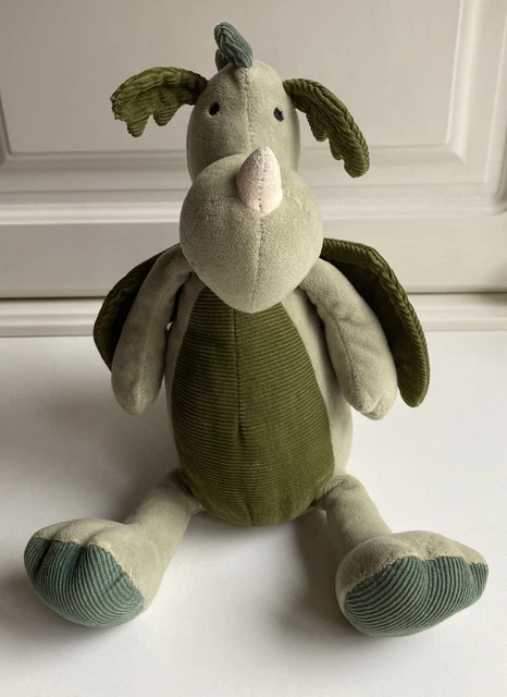 JELLYCAT J3576 DYLAN Dragon Sensory Green 9” Soft Toy Plush with bell ...