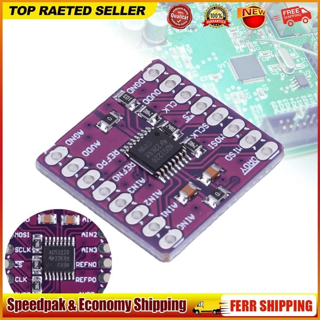 ADS1220 ADC SPI I2C Low-power 24 Bit ADC Analog To Digital Converter ...