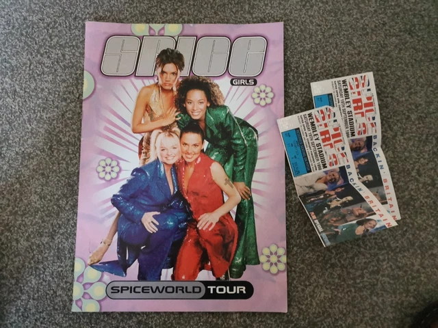 SPICE GIRLS SPICE world Tour Brochure With 2 Tickets Wembley 1998 £9.00 ...