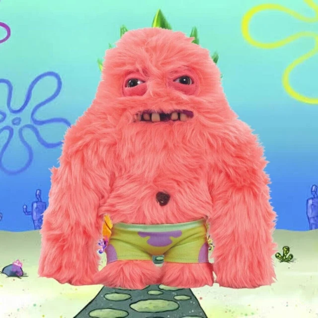 FUGGLER X SPONGEBOB Patrick Star Funny Ugly Monster Soft Toy Brand New ...