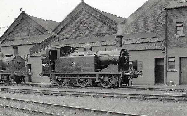 EX NB LNER CLASS J83 0-6-0T No 68473 @ HAYMARKET MPD R/PHOTO £1.30 ...
