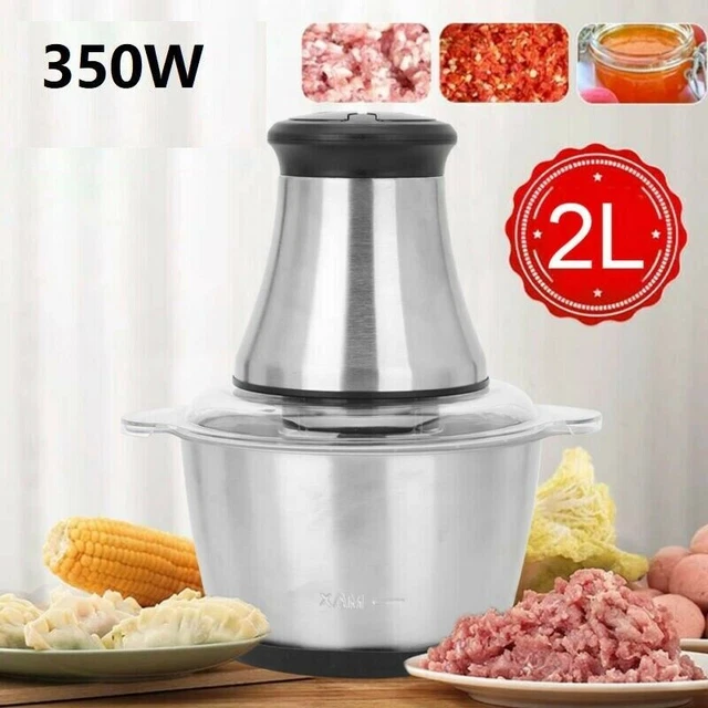 HOMEASY FOOD PROCESSOR Meat Grinder Mini Chopper 2L Stainless Steel Food Chopper £19.99 ...