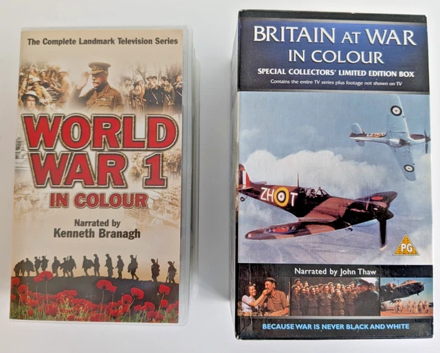VHS BOX SET Bundle Britain at War in Colour + World War 1 in Colour 5 ...