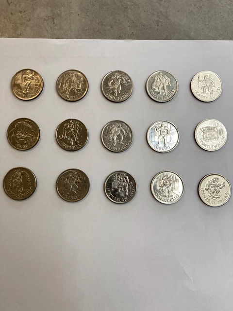TEENAGE MUTANT NINJA Turtles Collector Coin - Full set of 15 Vintage ...