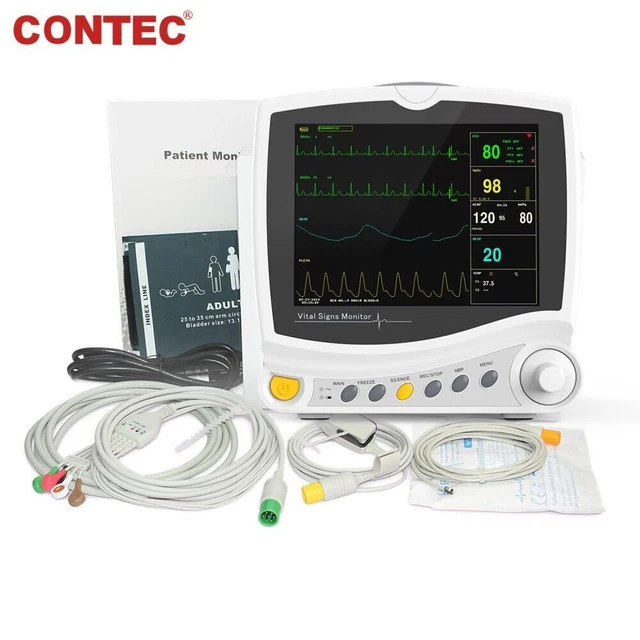 8&COLOR ICU CCU 4-Parameter Patient Monitor Vital Sign with ECG,NIBP ...