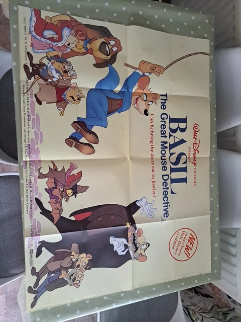 BASIL THE GREAT MOUSE DETECTIVE (1986) Original Quad Cinema Poster ...