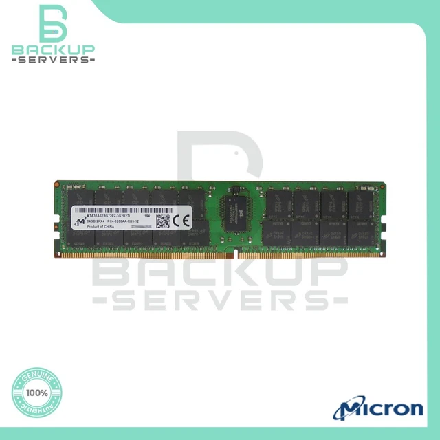 MTA36ASF8G72PZ-3G2 MICRON 64GB 3200MHz PC4-25600 288-Pin CL22 2Rx4 ECC ...