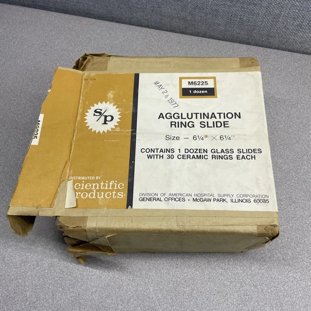 VINTAGE 70S MICROSCOPE Agglutination Ring Slides - Scientific Products ...