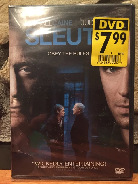 SLEUTH (DVD) MICHAEL Caine, Jude Law NUOVO plastica strappata ...