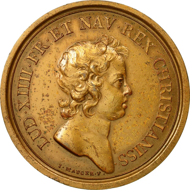 FRANCE, MÉDAILLE, LOUIS XIV, Bataille de Rocroy, 1966, Mauger, Refrappe ...