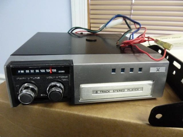 1974 SEARS CAR 8-TRACK Under Dash STEREO TAPE PLAYER FM RADIO 564.50740 ...