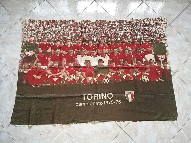 BANDIERA TORINO CALCIO Anno 1976 Flag Drapeau No Ultras Toro 135x95 ...