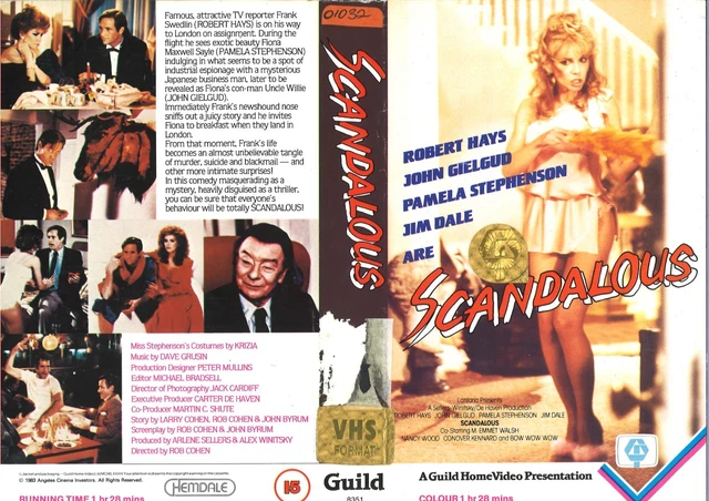 SCANDALOUS (1) / Original Uk Pre-Cert Video Sleeve / Guild Home Video ...