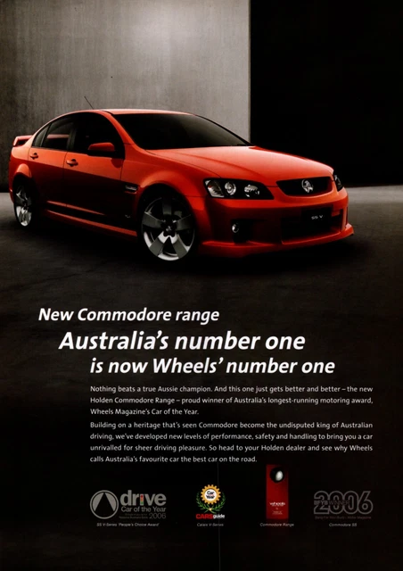 HOLDEN VE COMMODORE Wheels Magazine's Car of the Year 2006 Original A4 ...