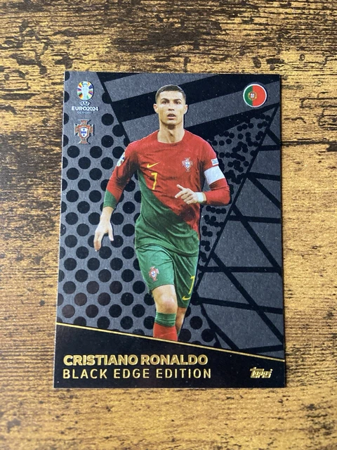 MATCH ATTAX UEFA Euro Germany 2024 Cristiano Ronaldo Portugal Black Edge Edition £10.00 ...